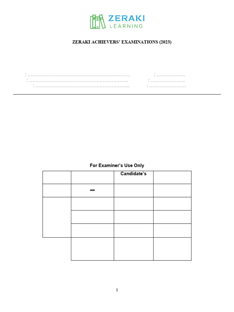 Geography - Geography Form 4 Paper 1 - Question Paper | PDF | Mountains ...