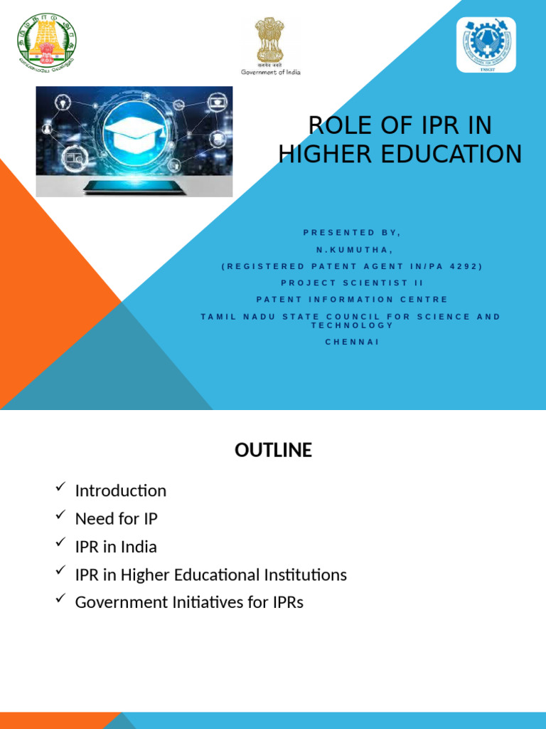 Role of IPR in Higher Education | PDF | Intellectual Property