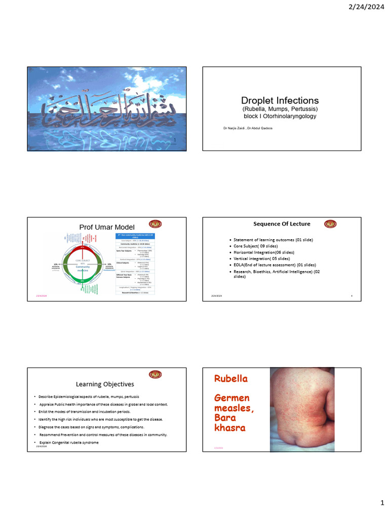 Understanding Droplet Infections: Pertussis & Rubella | PDF | Infection ...