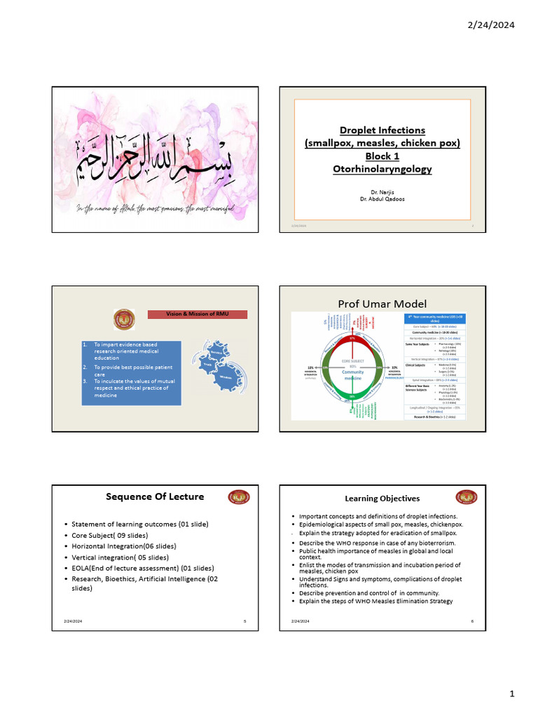 Droplet Infectionsn (Smallpox, Measles, Chicken Pox) | PDF | Measles ...
