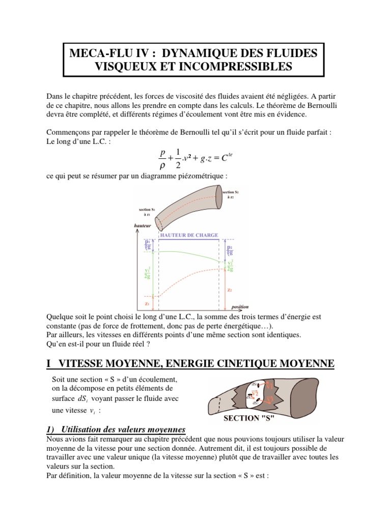 Chap-4 Dynamique Fluides Visqueux | PDF | Écoulement laminaire | Nombre de Reynolds