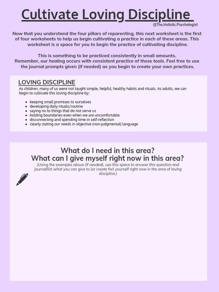 Cultivate Loving Discipline | PDF