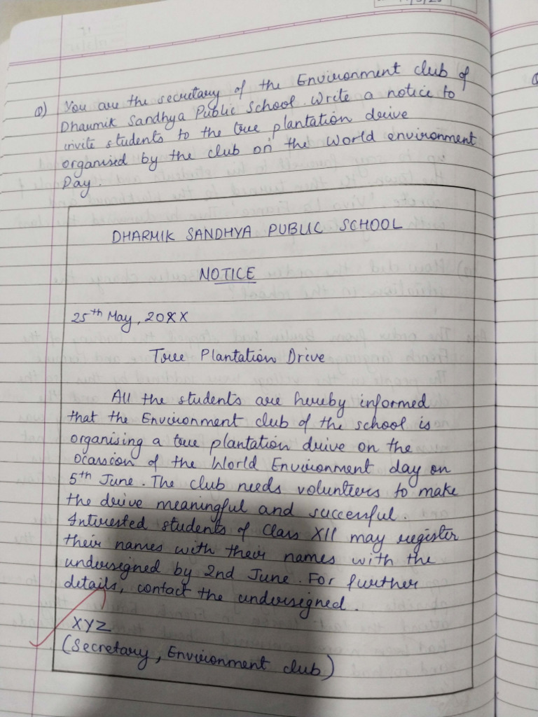 Notice Writing | PDF