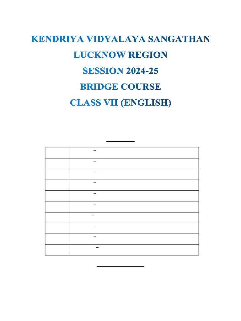 Class 7th Bridge Course English (Modified) | PDF | Climate Change | Greenhouse Gas