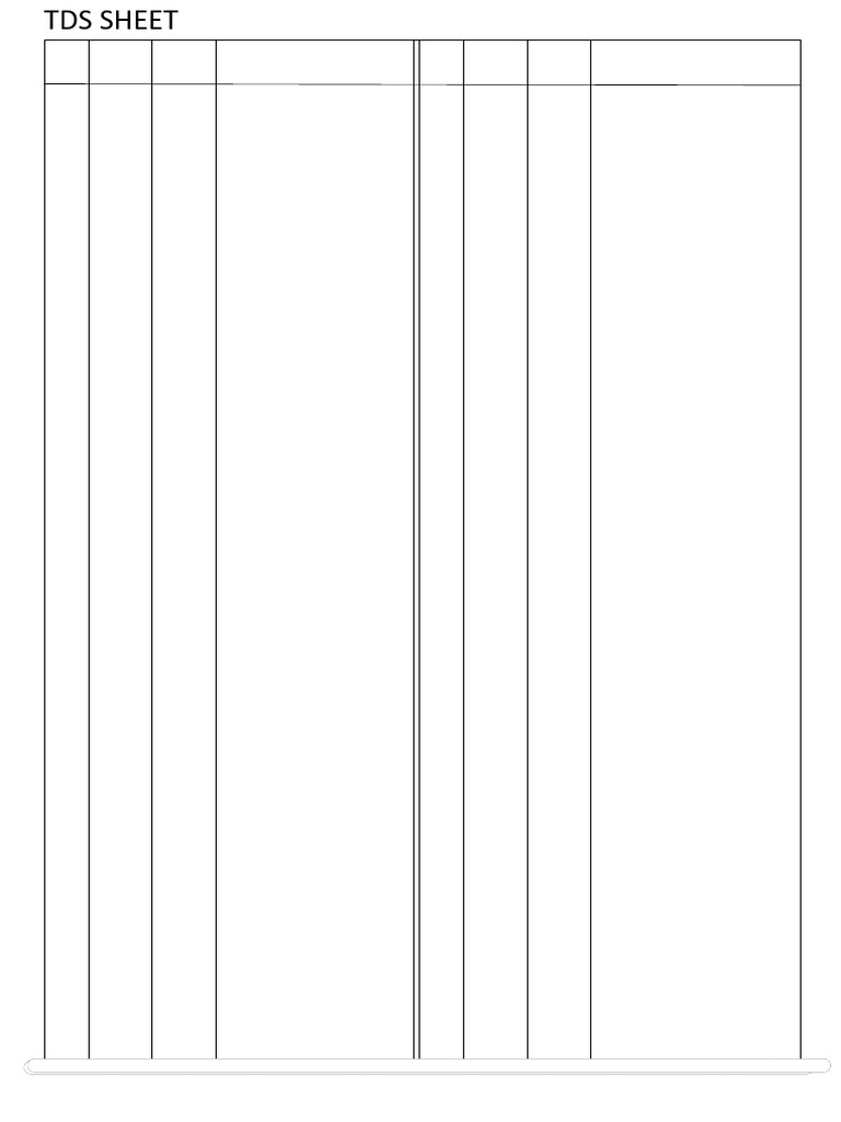 TDS Sheets | PDF