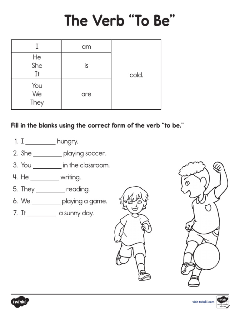 The Verb To Be Present Tense Activity Sheets Us e 628 Ver 1 | PDF ...