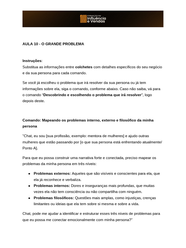 Mapeando Problemas da Persona em 3 Níveis | PDF | Narrativa | Consciência