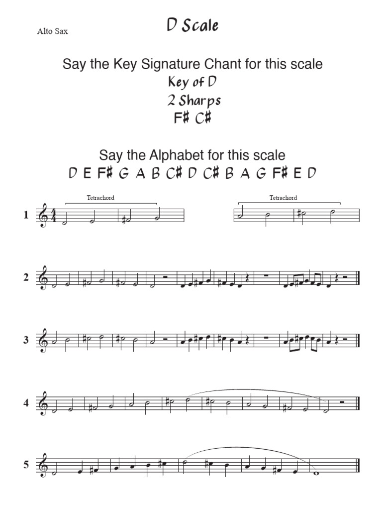 Beginner Scale Procedures - Alto Saxophone | PDF