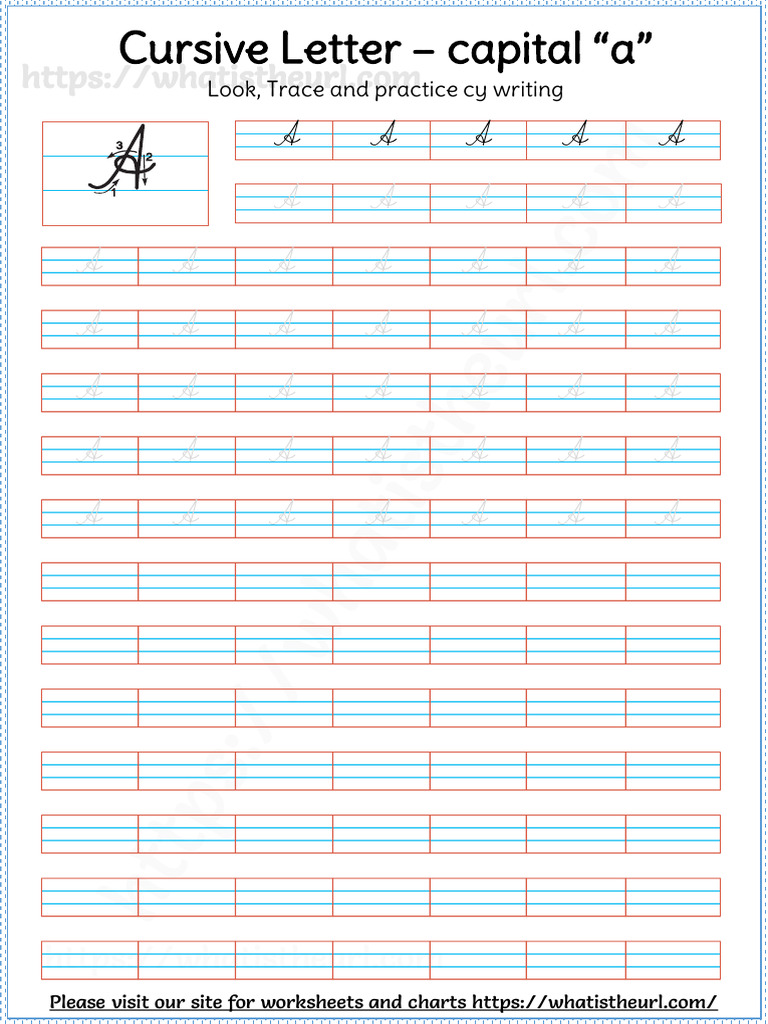 Cursive Capital Letters Worksheets Ver2 | PDF