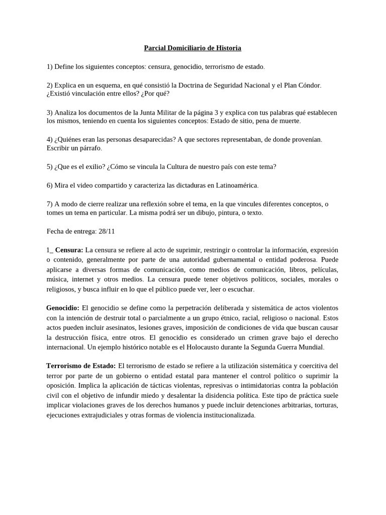 Trabajo Valen | PDF | Genocidios | Censura