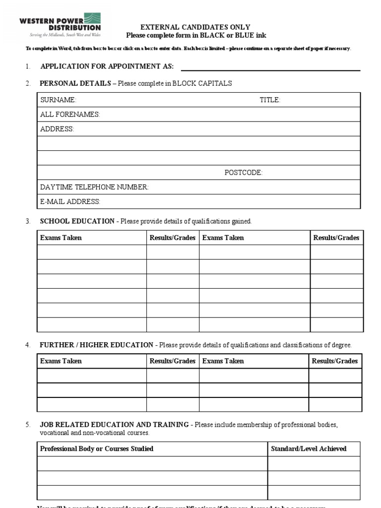 External Application Form | PDF | Race And Ethnicity In The United ...