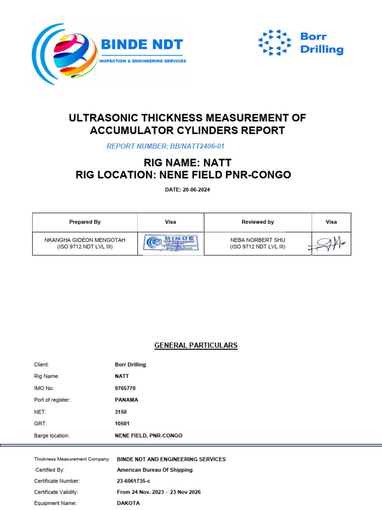 Koomey Bottles UTM Report-1 | PDF | Pipe (Fluid Conveyance) | Materials
