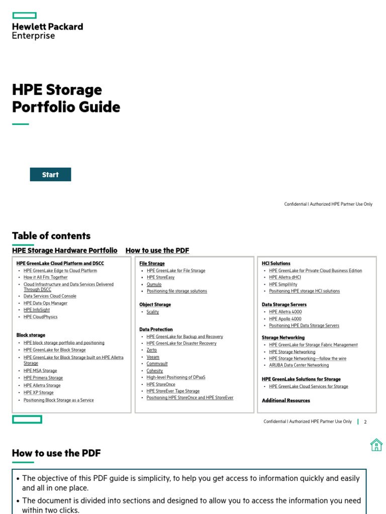 Family Guide Hpe Storage Portfolio | PDF | Cloud Computing | Analytics