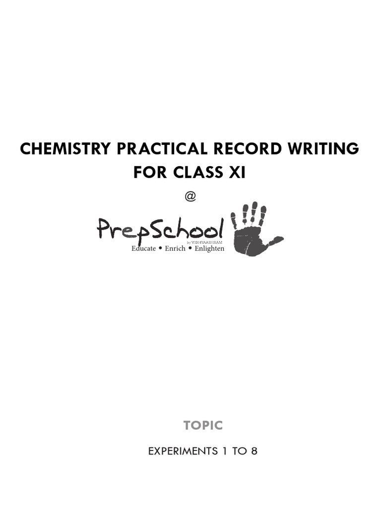 Chemistry Practical Techniques for Class XI | PDF | Titration | Chemistry
