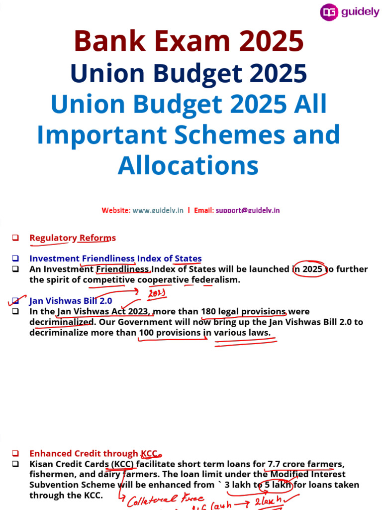 Union Budget 2025 All Important Schemes and Allocations-1744177376502 ...