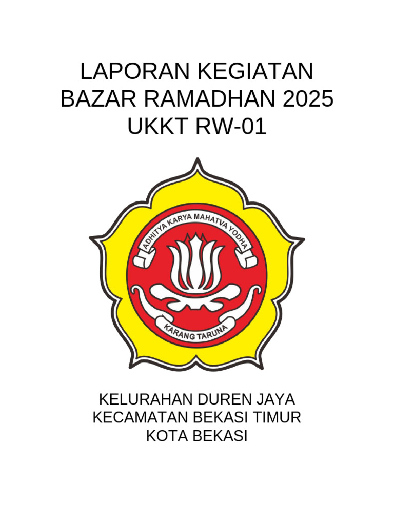 Laporan Kegiatan Bazar | PDF