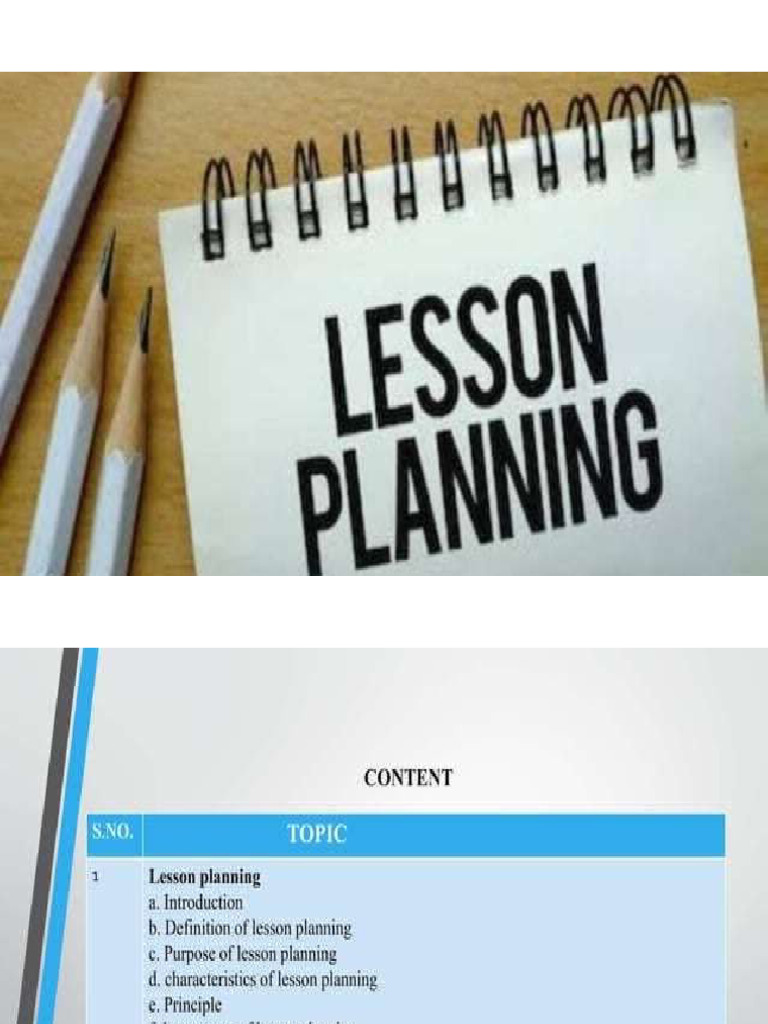 Lesson Planning Presentation | PDF
