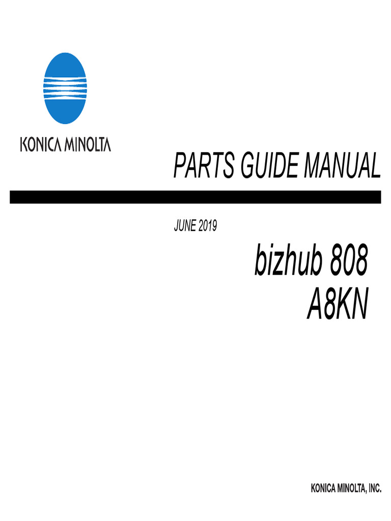 Bizhub808PartsManual JUNIO 2019 | PDF