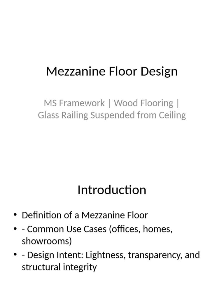 Mezzanine Floor Design Guide | PDF