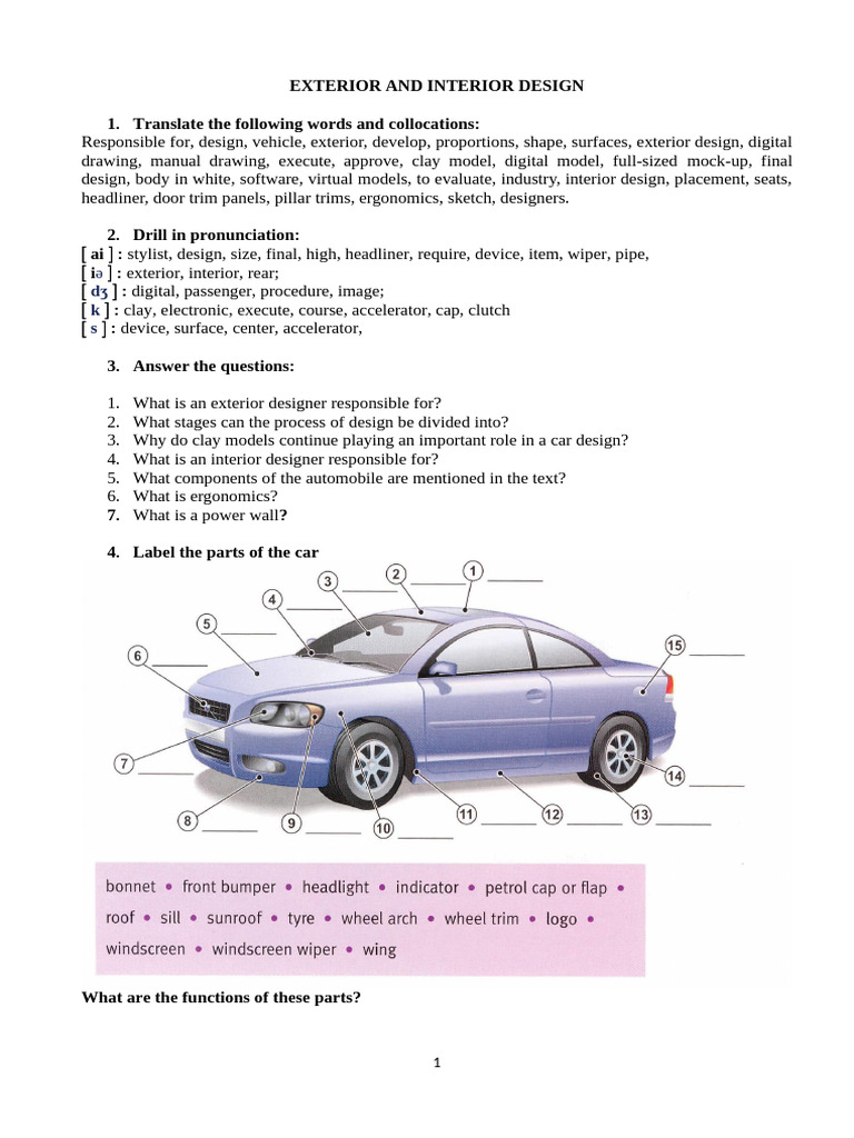 Car Interior and Exterior Design Guide | PDF | Headlamp | Land Vehicles