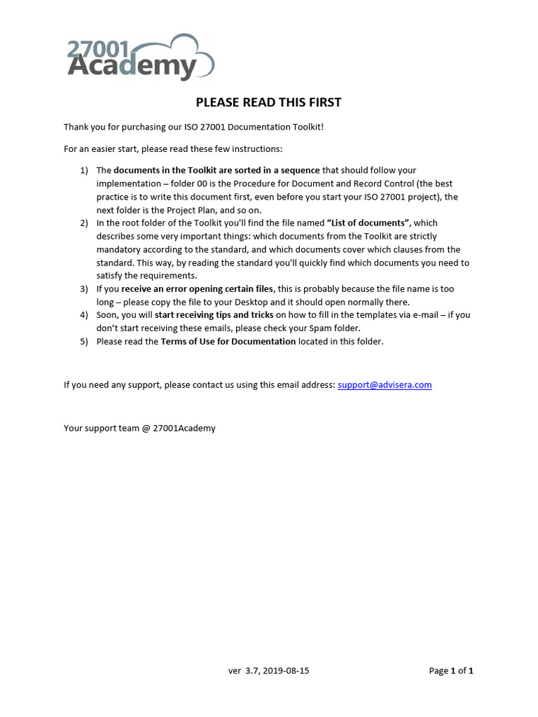 Read This First en | PDF