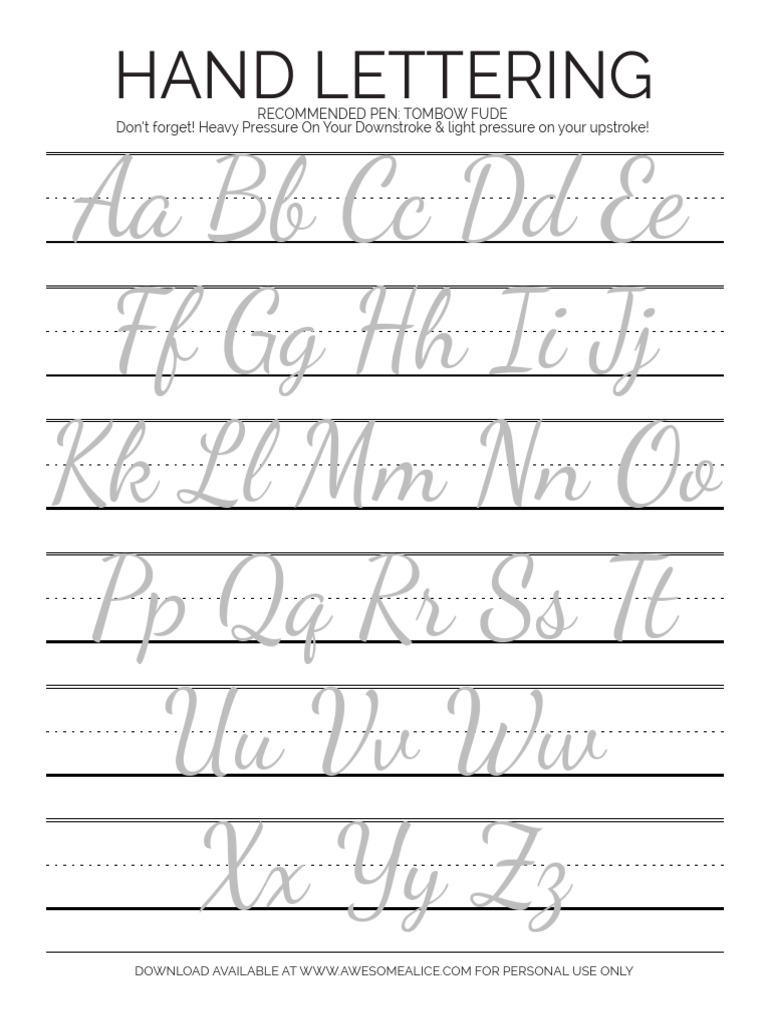 10 Styles of Hand Lettering For Beginners - Awesome Alice | PDF