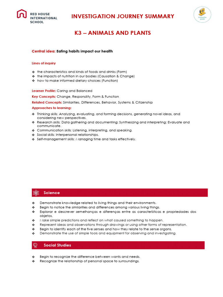 New 01. K3 - IJS - Animals and Plants | PDF | Learning | Interpersonal Communication