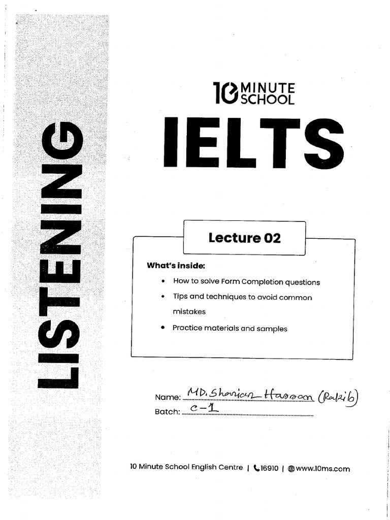 Listening Lecture 02 | PDF