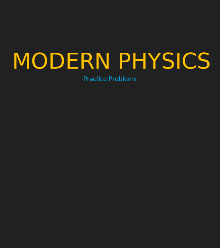 Modern Physics | PDF