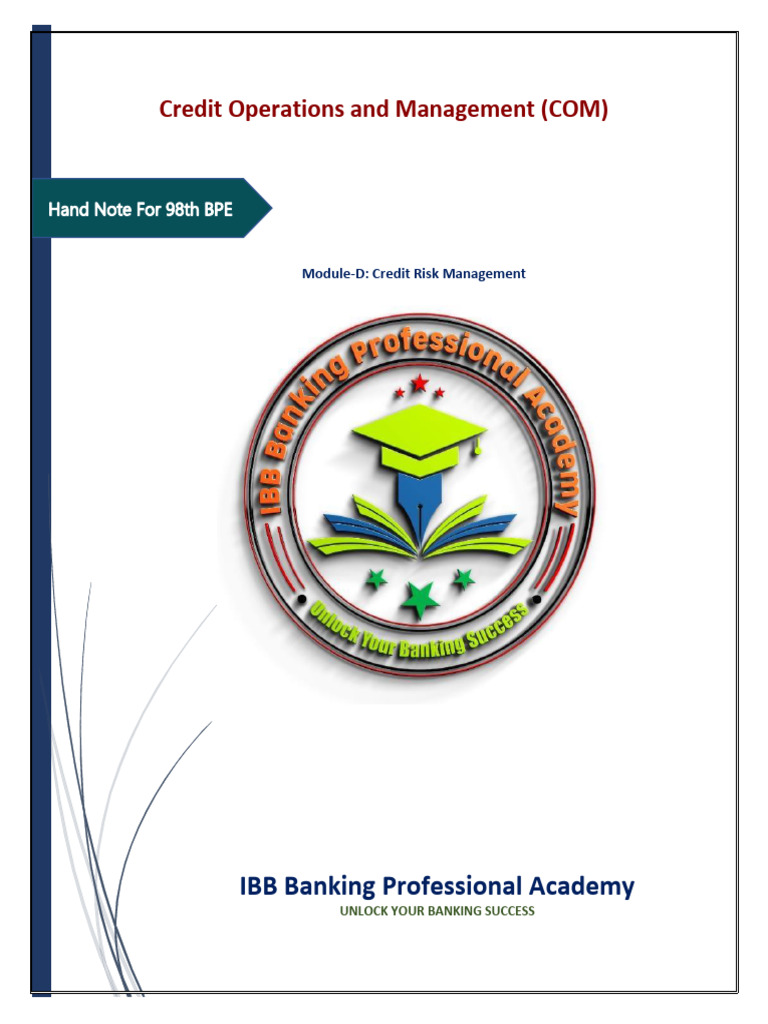 Module - D - Credit Operations and Management (COM) - 1 | PDF ...
