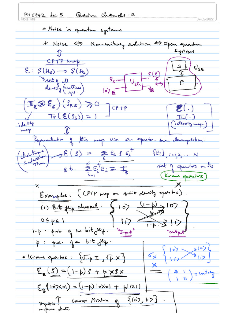 PH5842 Lec6 QChannels2 | PDF