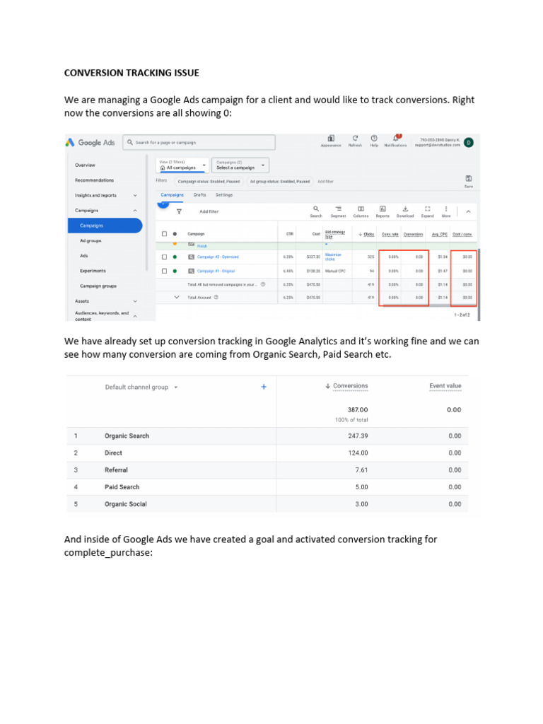 Conversion Tracking Issue | PDF