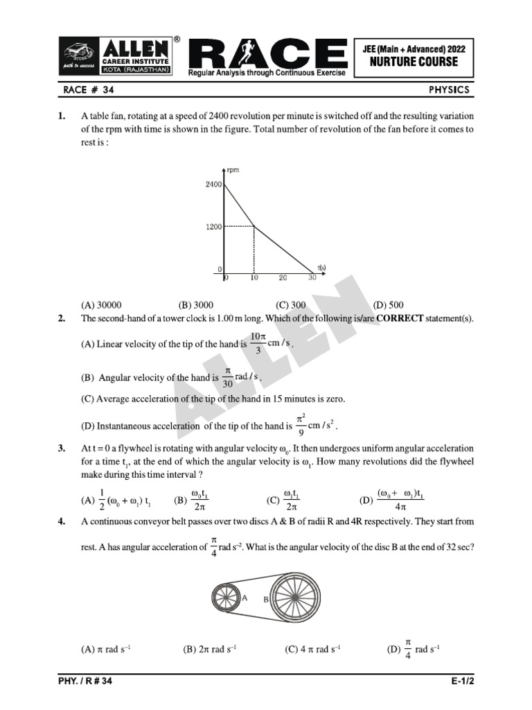 Race Circular Motion | PDF