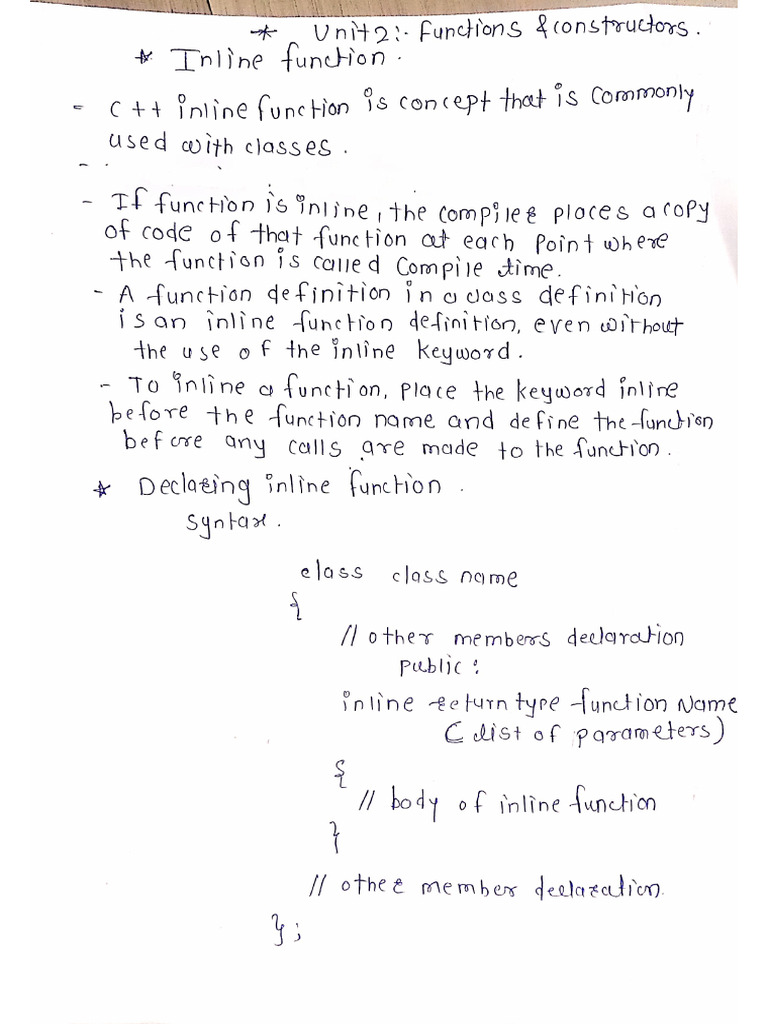 Chapter No-02. Functions and Constructors. | PDF