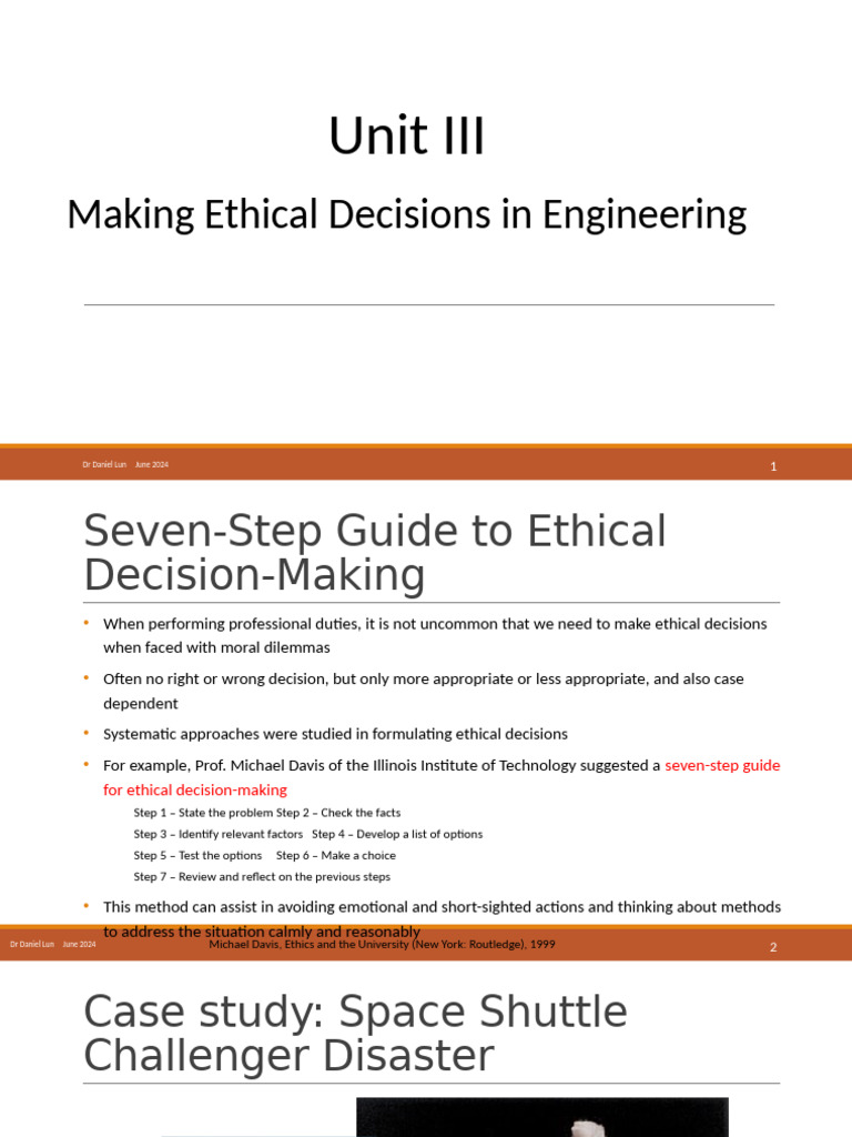 Unit 3 Making Ethical Decisions in Engineering(1) | PDF | Space Shuttle ...