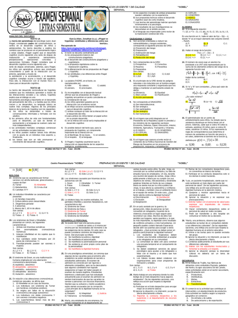Examen Letras 15-01 | PDF | Impuestos | Teoría del aprendizaje (educación)