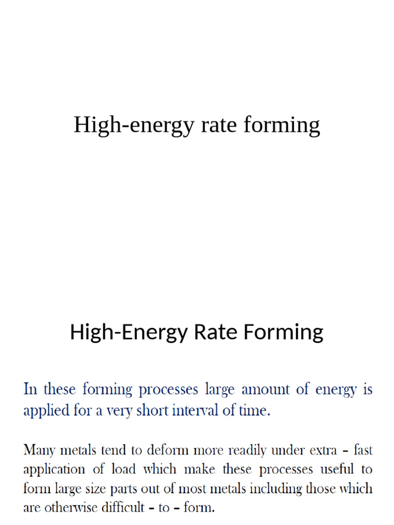 High-Energy Rate Forming | PDF