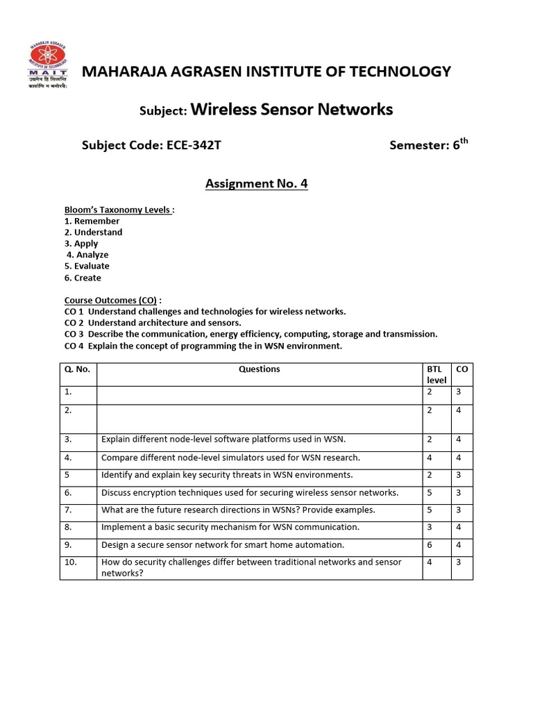 Assignment 4 WSN | PDF