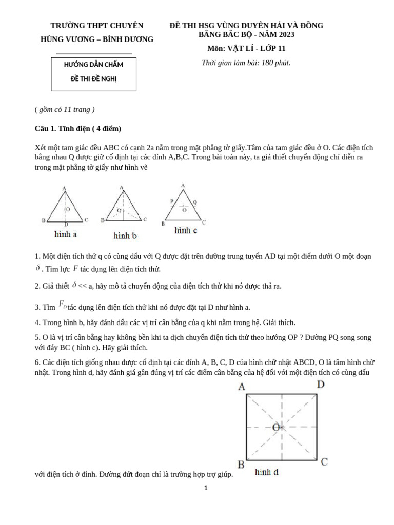 HDC LỚP 11 - ĐỀ NGHỊ DHBB 2023 | PDF
