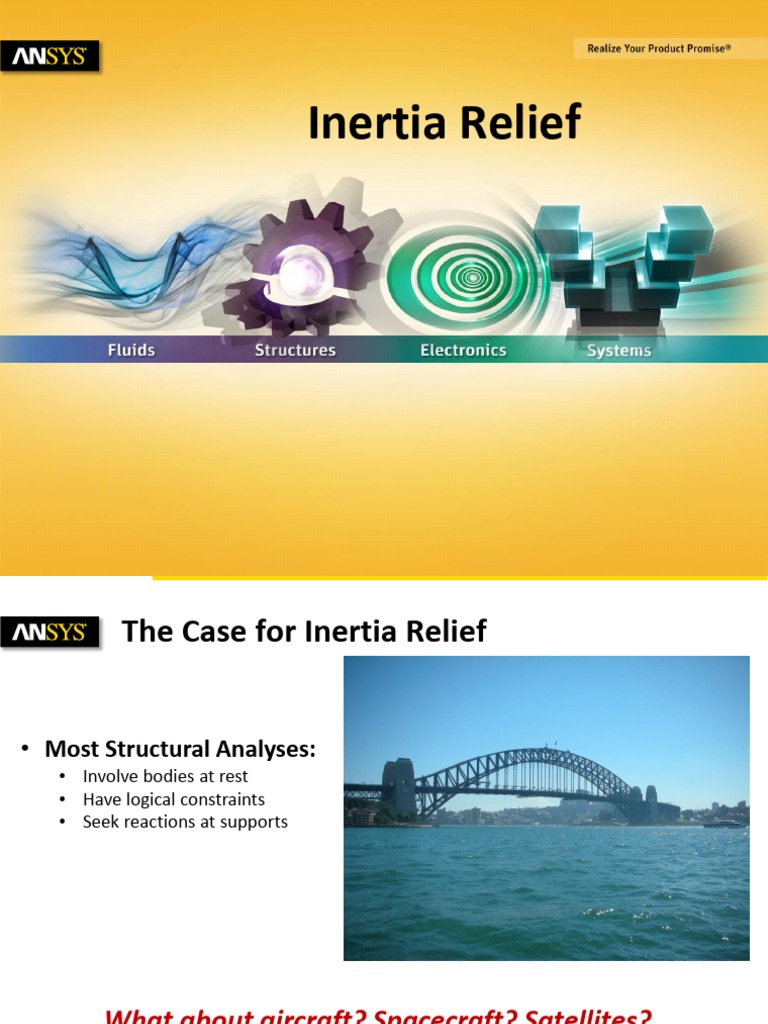 Inertia Relief in ANSYS Mechanical (v1 - 1 FINAL) | PDF | Force | Inertia