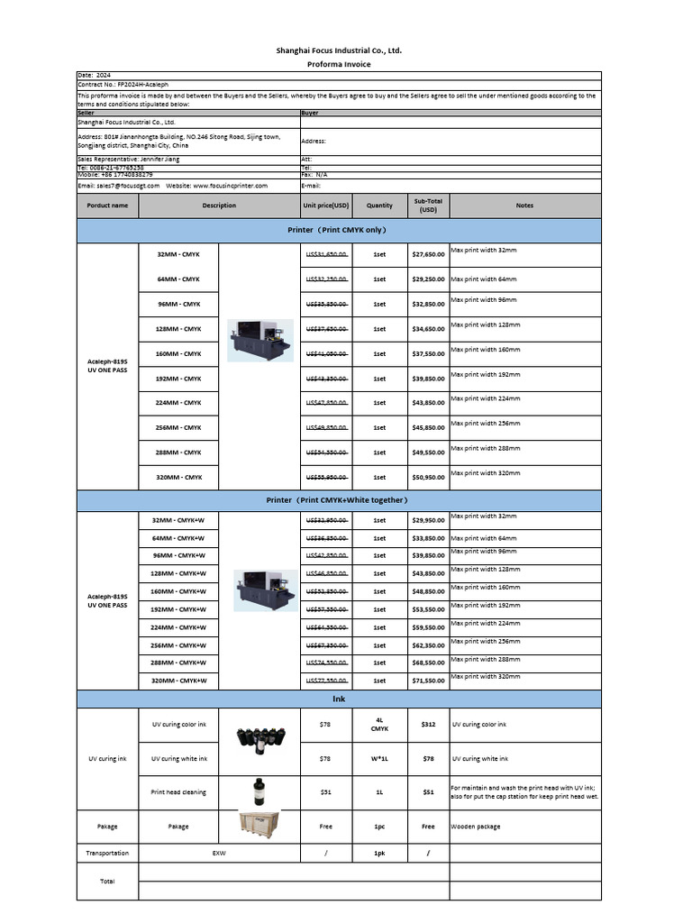 Focus UV ONE PASS Quotation (2025-03-18 20 - 04 - 08) | PDF