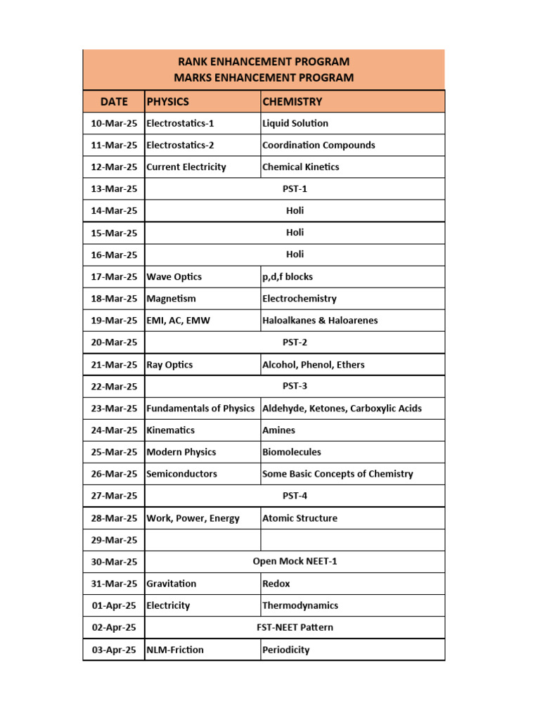 REP & MEP Program Schedule 1 | PDF