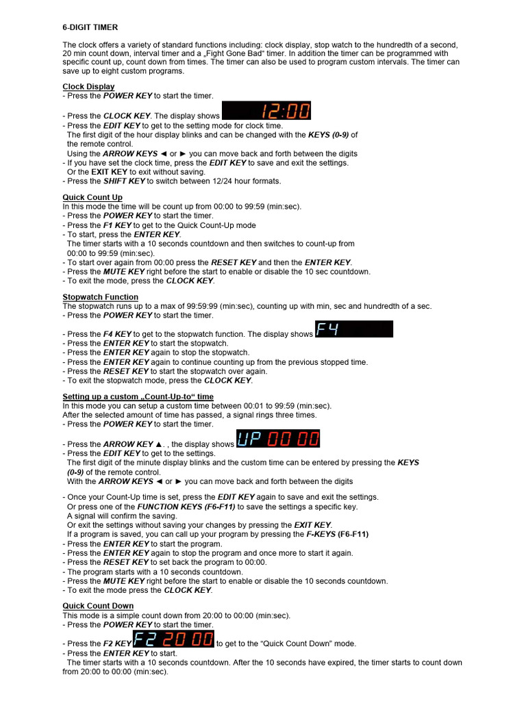 Manual Temporizador Digital Timer Dig 6 | PDF | Timer | Clock
