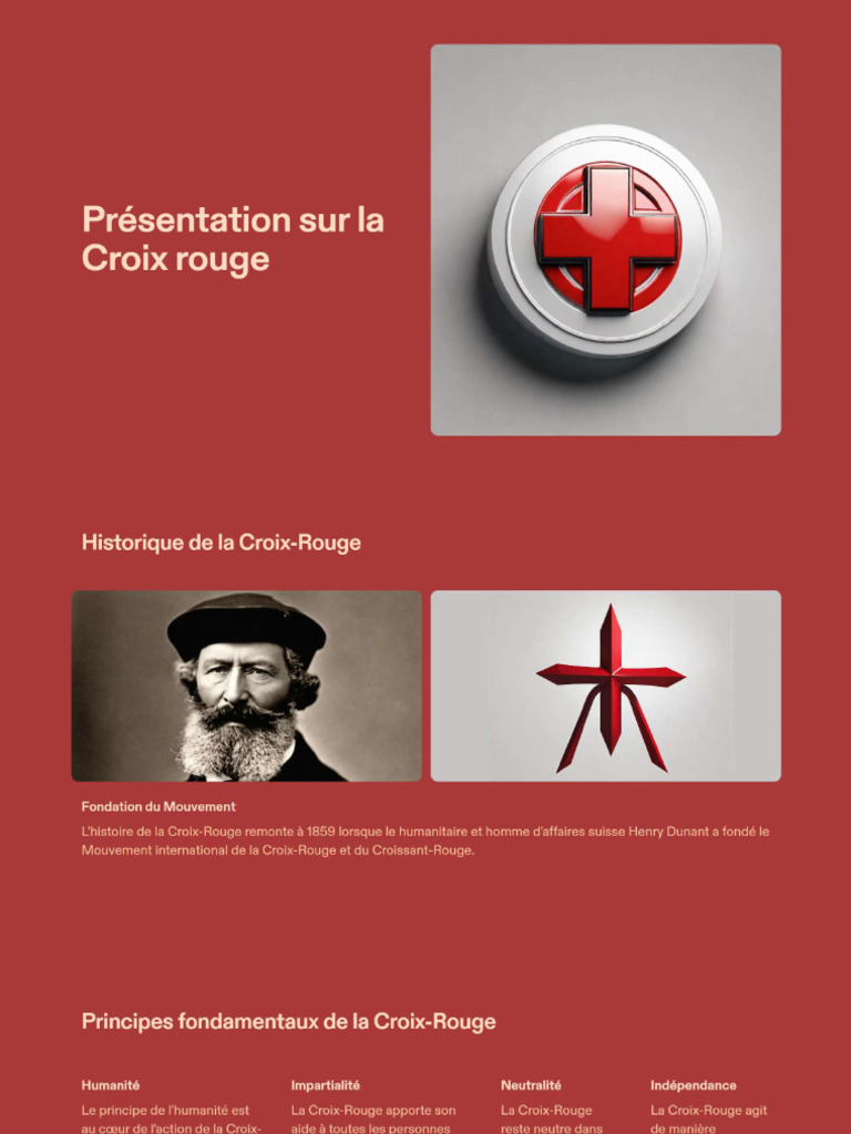 Présentation Sur La Croix Rouge | PDF