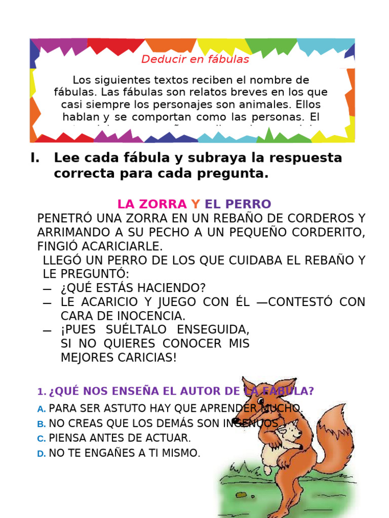 GUIA FABULAS 2 | PDF