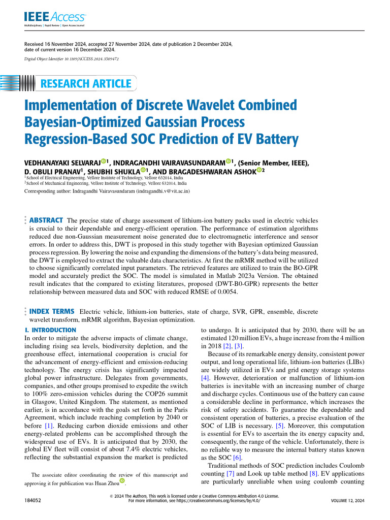 Implementation Of Discrete Wavelet Combined Bayesian Optimized Gaussian