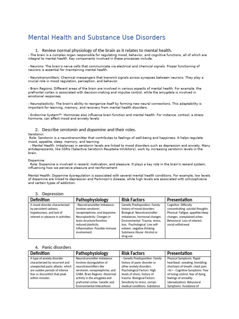 Mental Health and Substance Use Overview | PDF | Substance Abuse ...