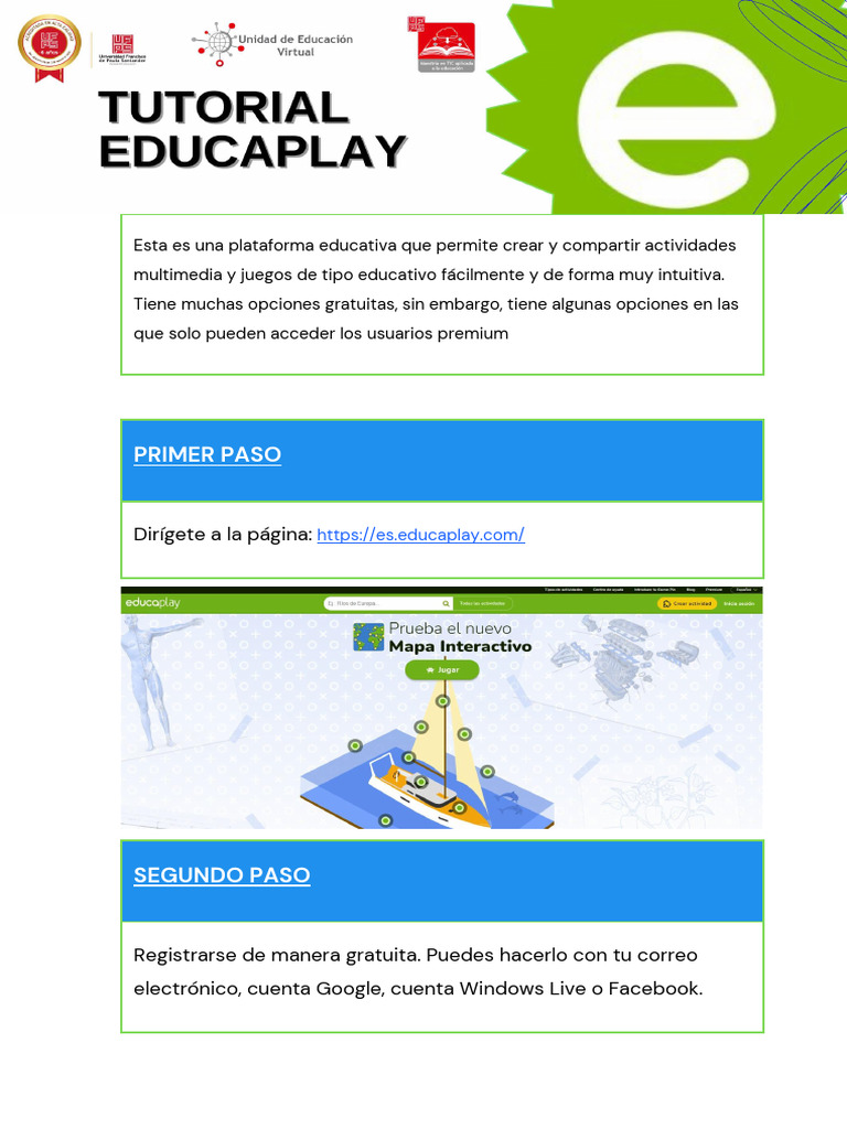 Manual de La Plataforma Educaplay | PDF