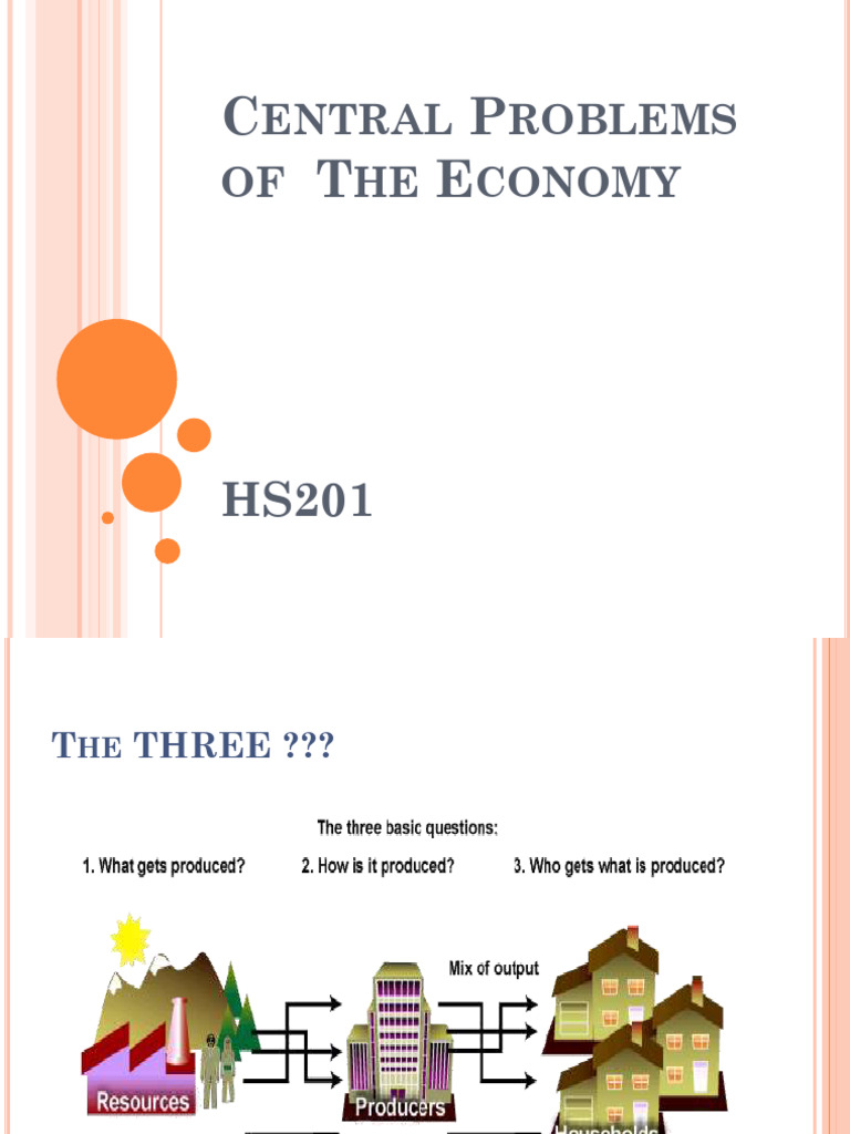 Central Economic Problems Explained | PDF