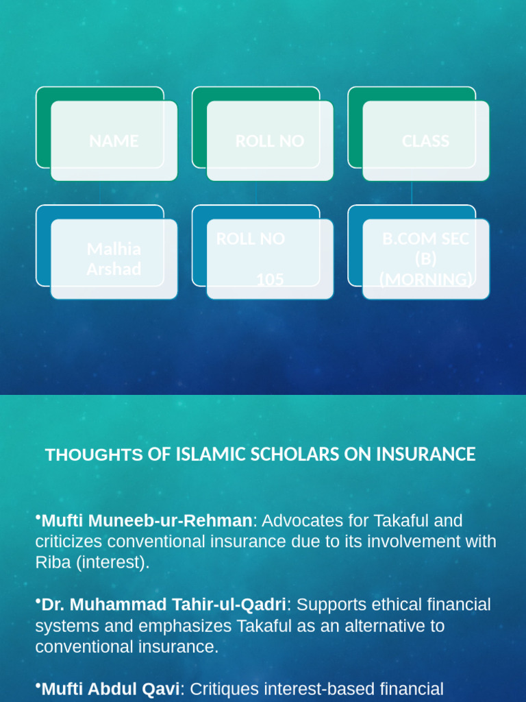 Quranic Riba Insurance Scholars | PDF